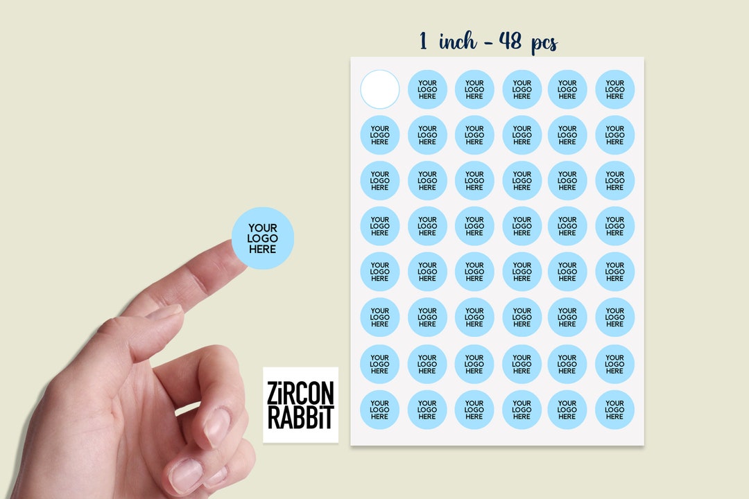 1 Inch Round Labels, Personalized Label Stickers, Small Business ...