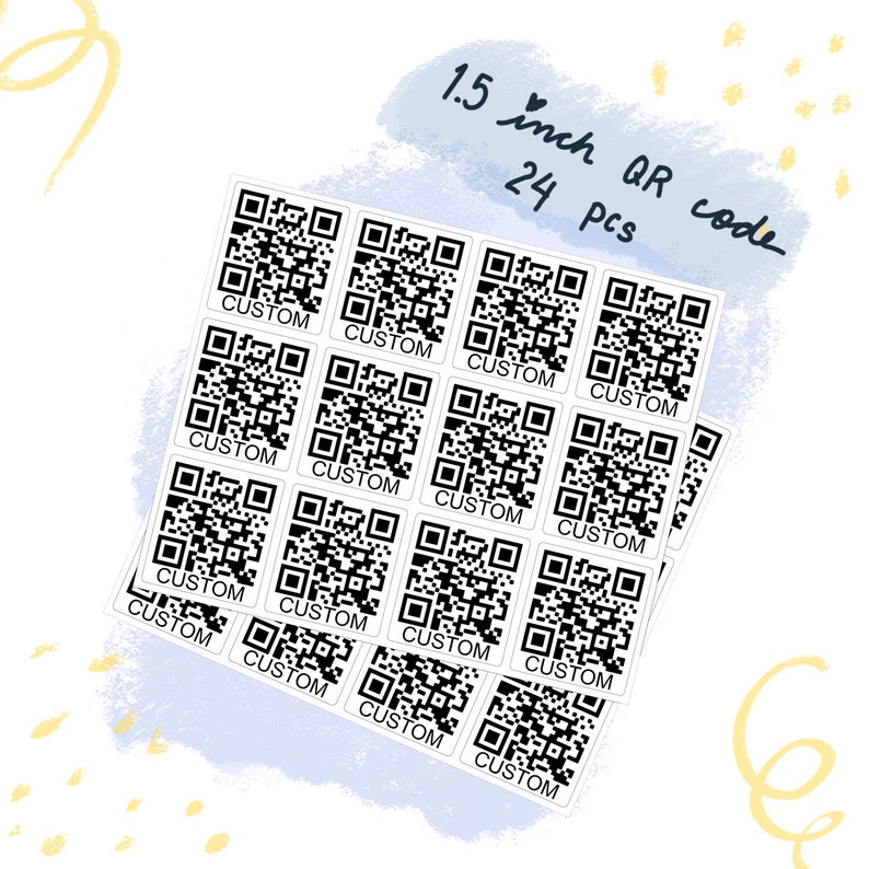 Custom Text QR Stickers Wifi QR Stickers Menu Qr Code - Etsy