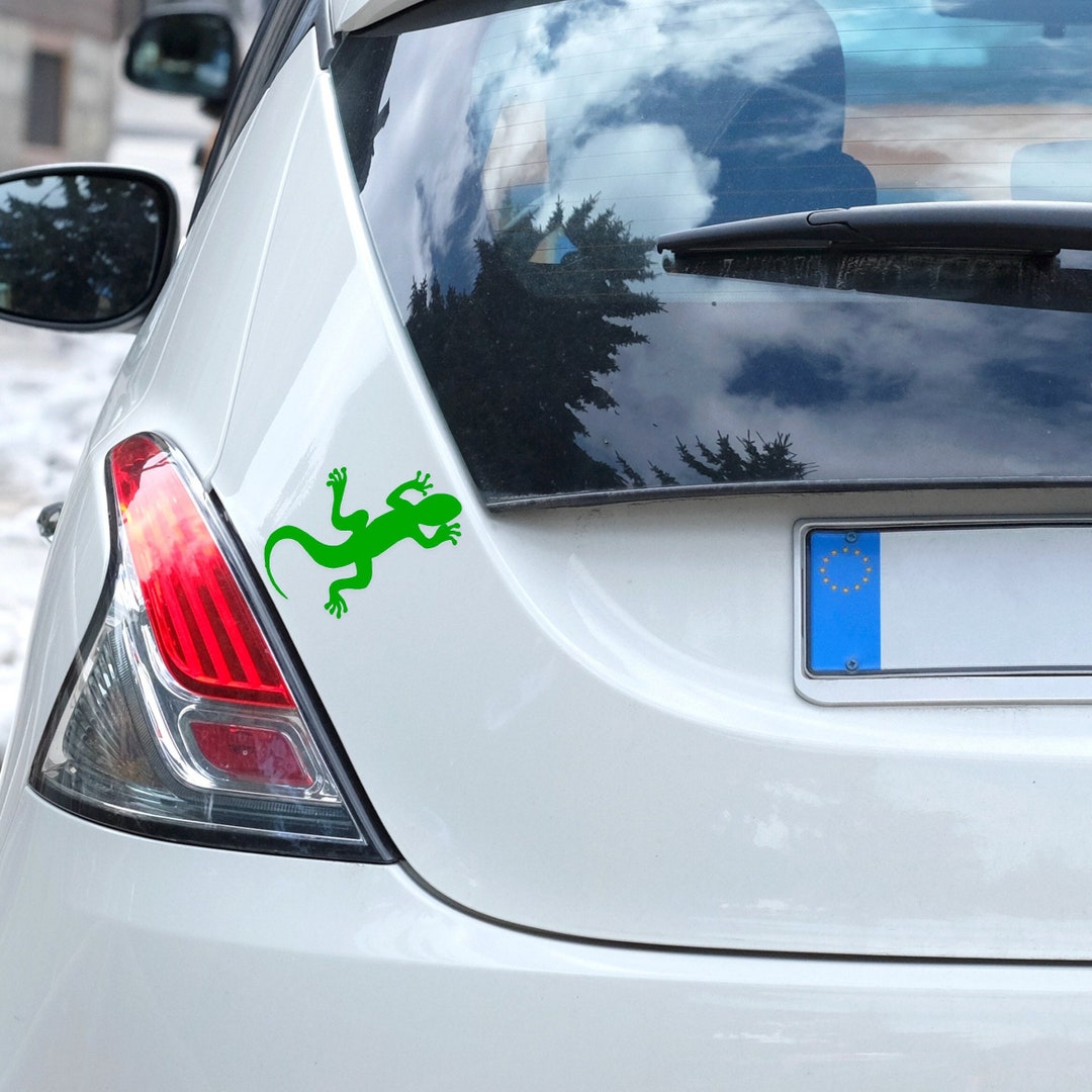 Gecko Logo Decal, Lizard Car Sticker, Custom Gecko Vinyl Decal, Tribal ...