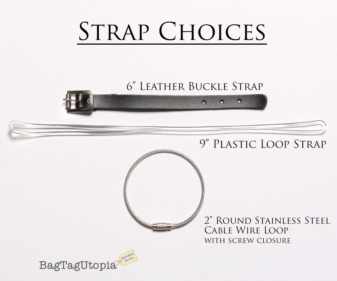 Extra Luggage Tag Strap, Bag Tag Straps, Plastic Loop, Cable Wire, or ...