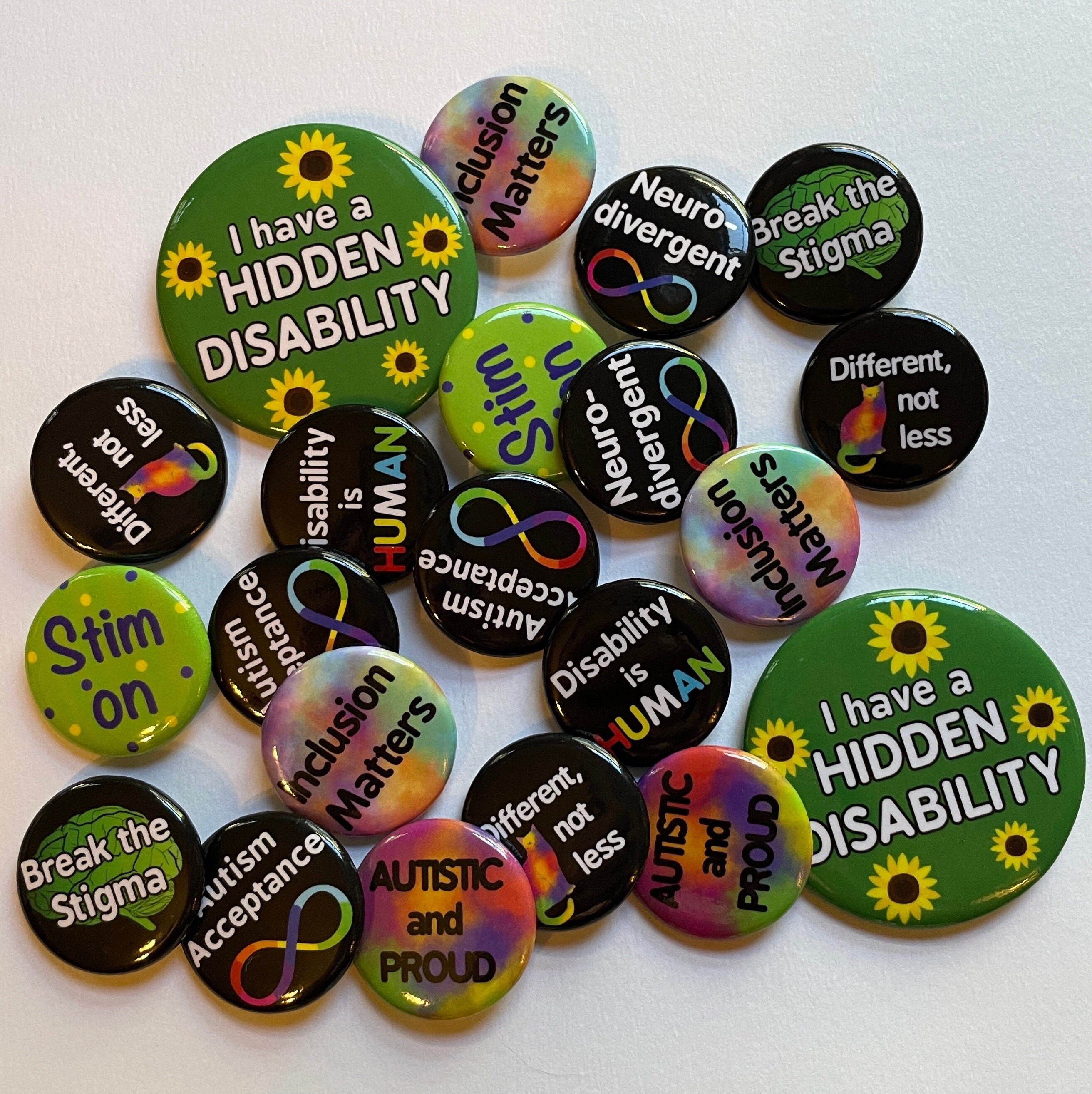 I Have a Hidden Disability Pin Button, Invisible Disability, Pin Badge ...