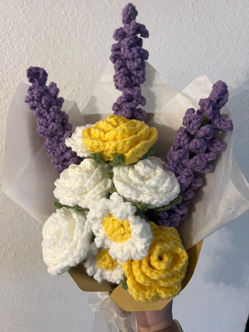 Crochet Flower Bouquet - Etsy