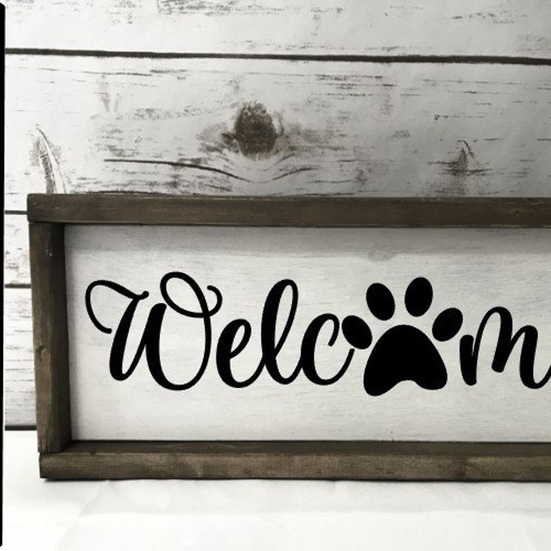 Paw Welcome Svg - Etsy
