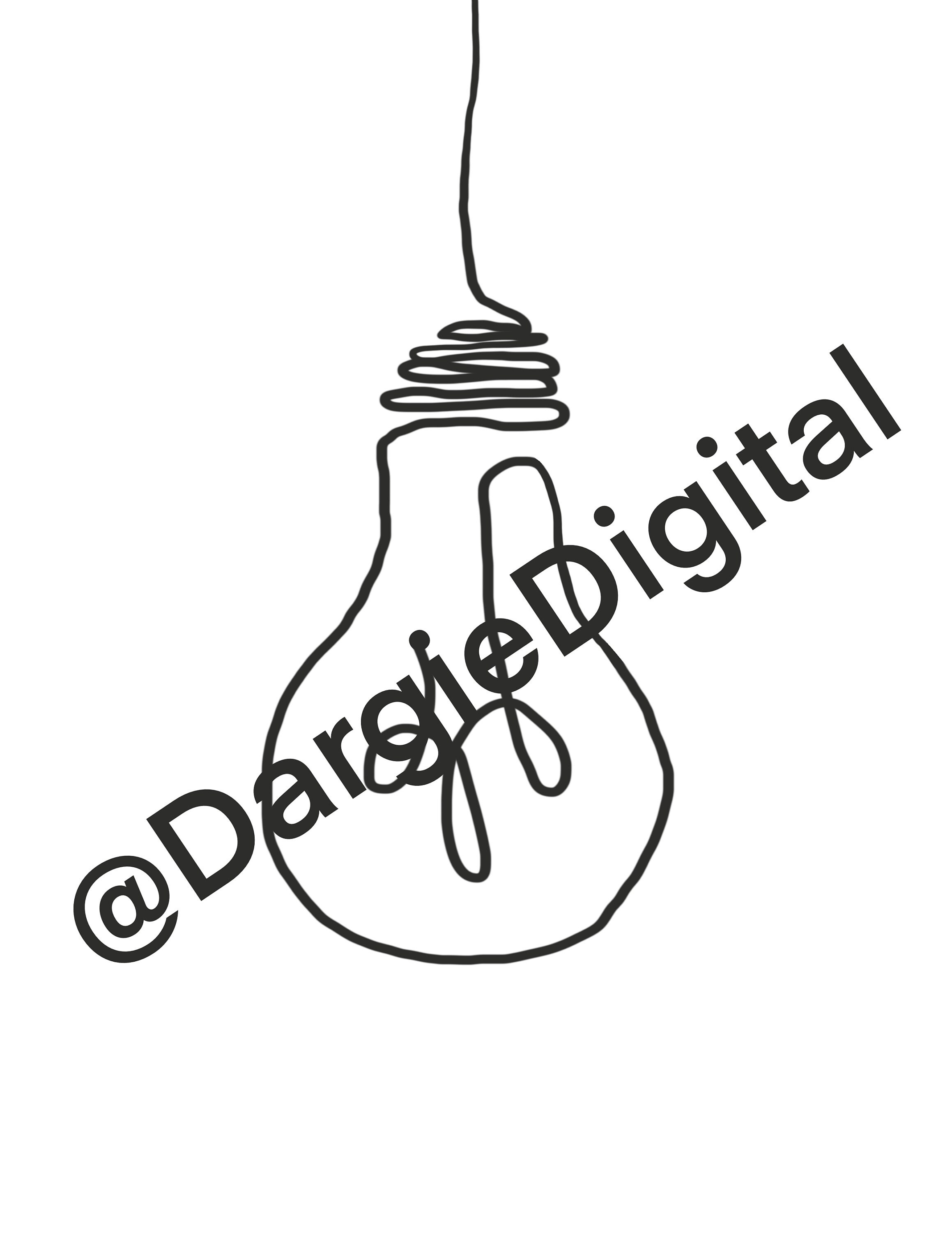 Single Line Lightbulb Pdf - Etsy