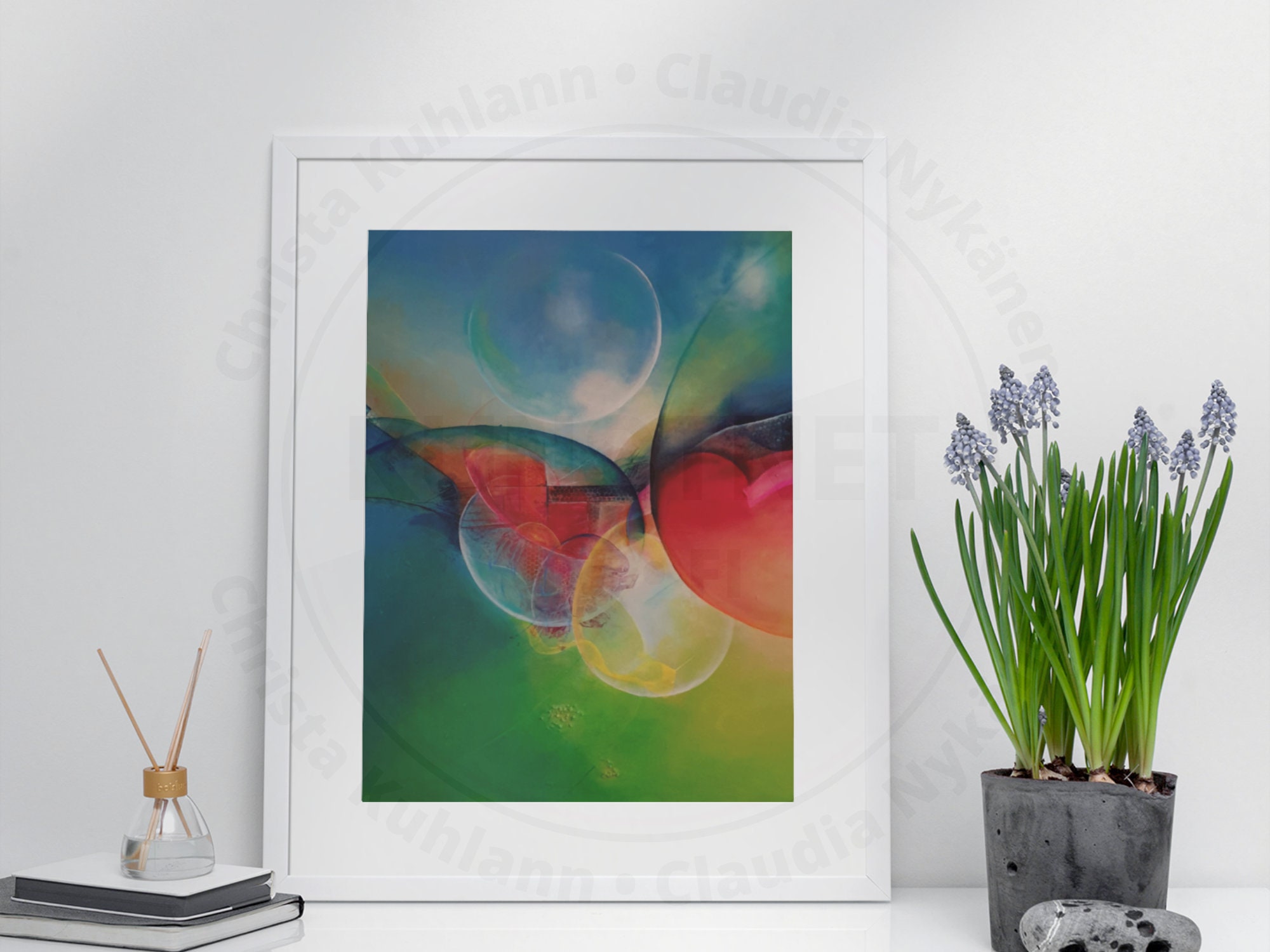 Abstract Art Print Blue, Abstract Poster Blue, Abstract Modern Art ...
