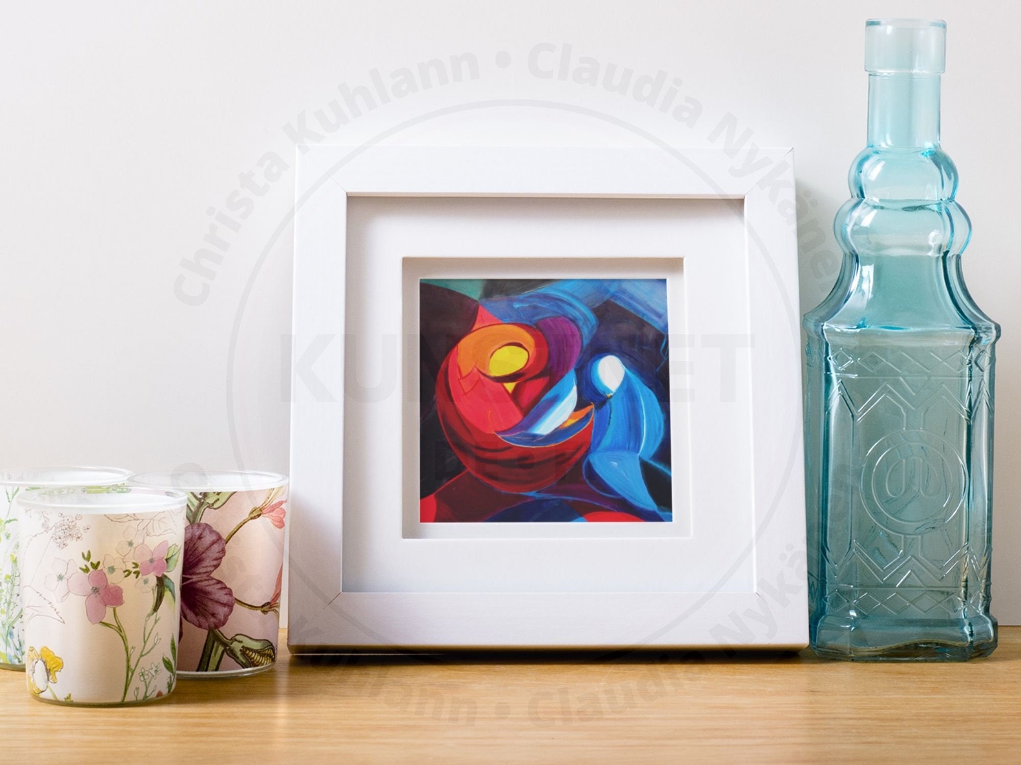 Kunstdruck Mutter und Kind, Modernes abstraktes Kunstposter, Abstrakte ...