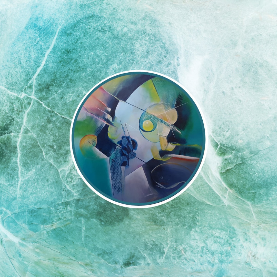 Sticker Abstract Blue, Sticker Art Print Blue, Sticker Abstract ...