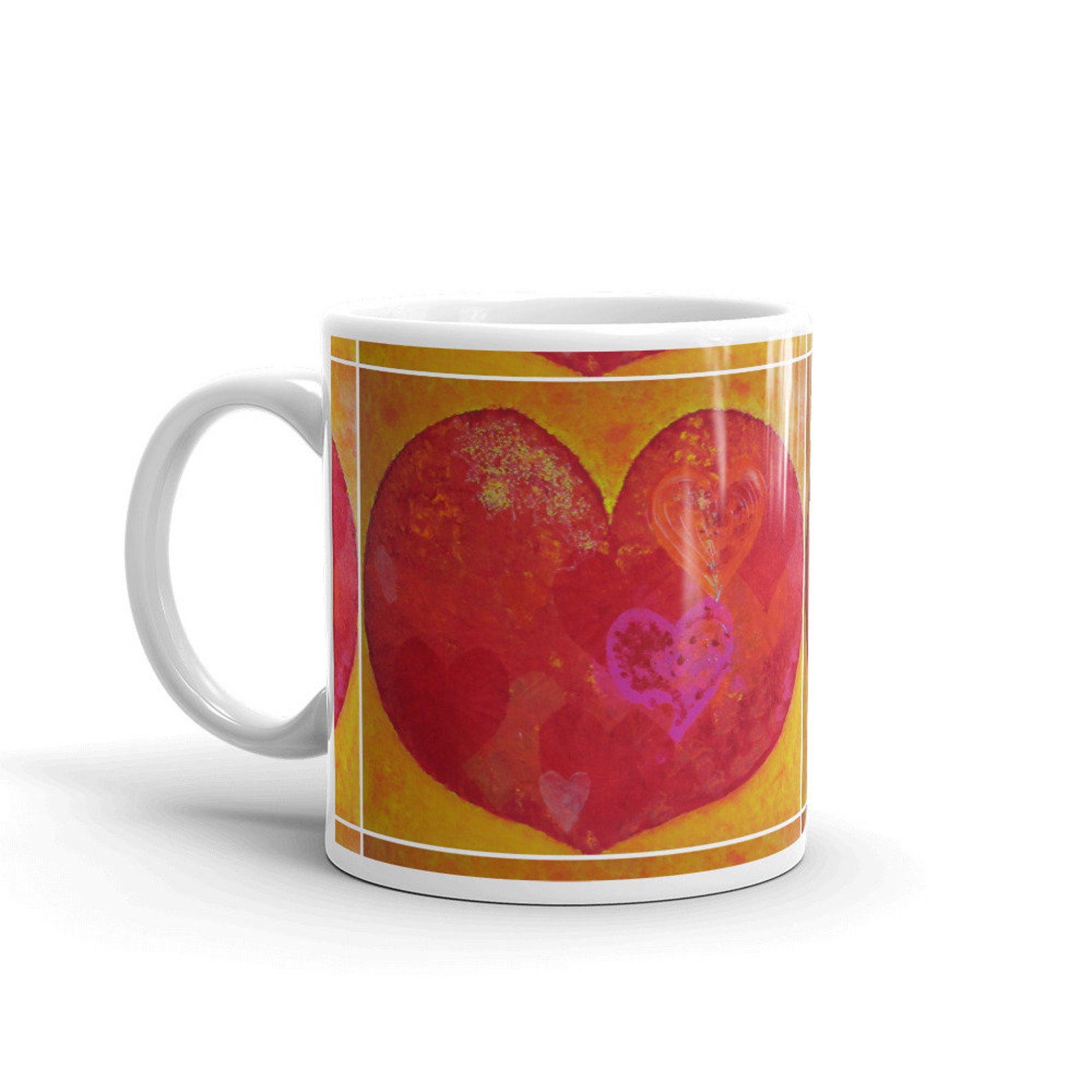 Tasse de café coeur, tasse au cœur rouge, tasse moderne avec coeur ...