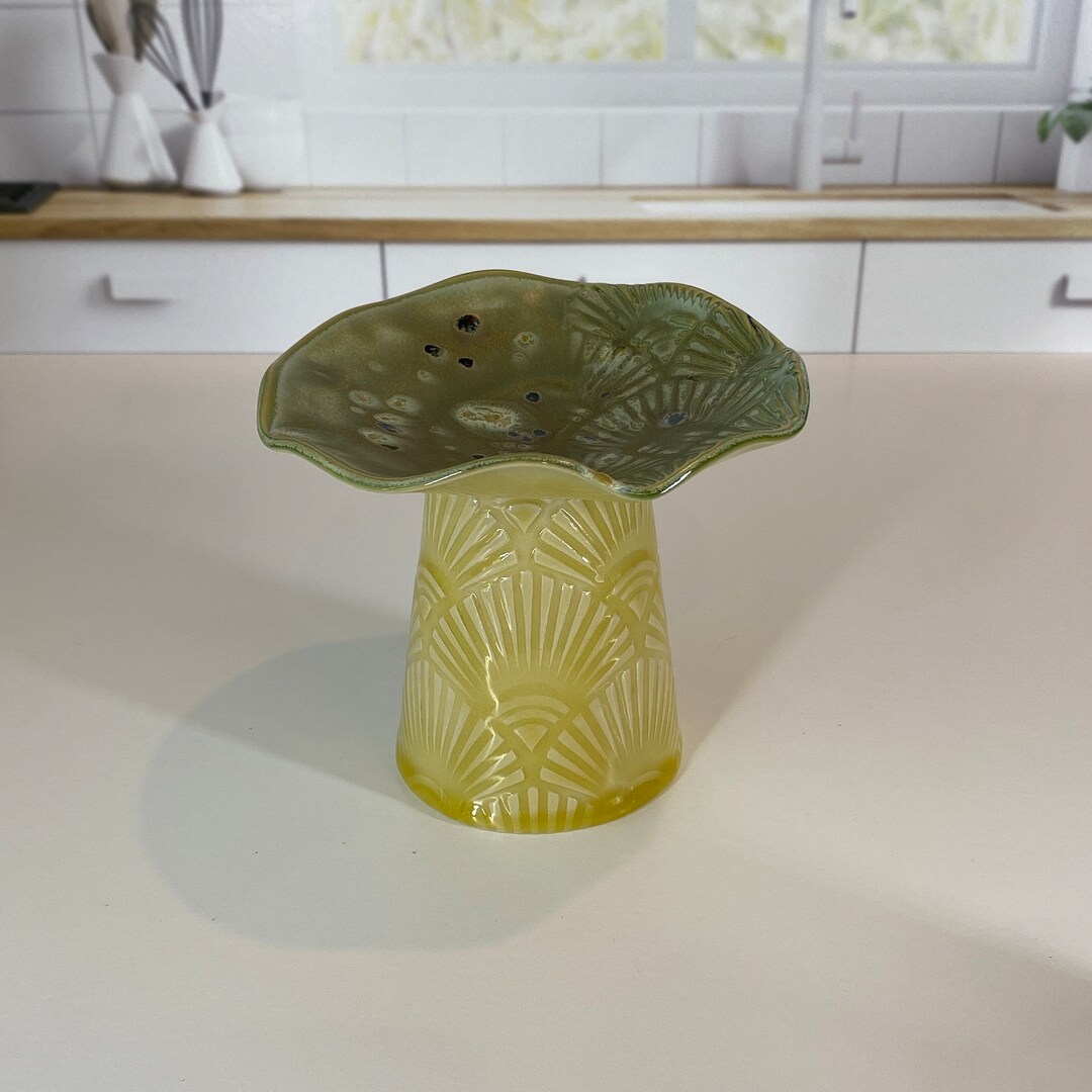 Art Deco Decadence STANDARD Elevated Cat Food Bowl, Handmade Pottery - Etsy