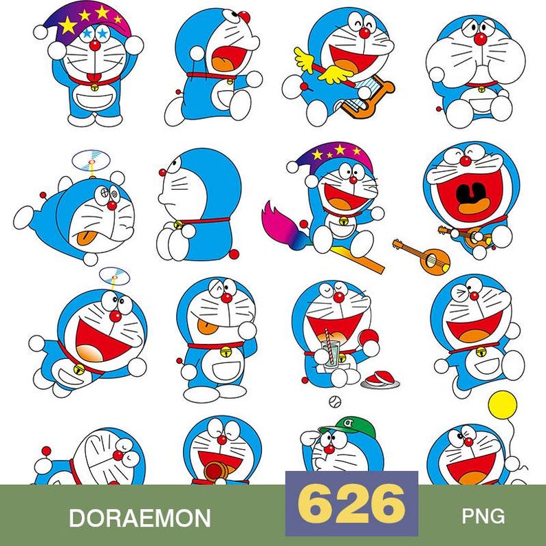 Doraemon Png, Digital Doraemon Character Clip Art, Printable and ...