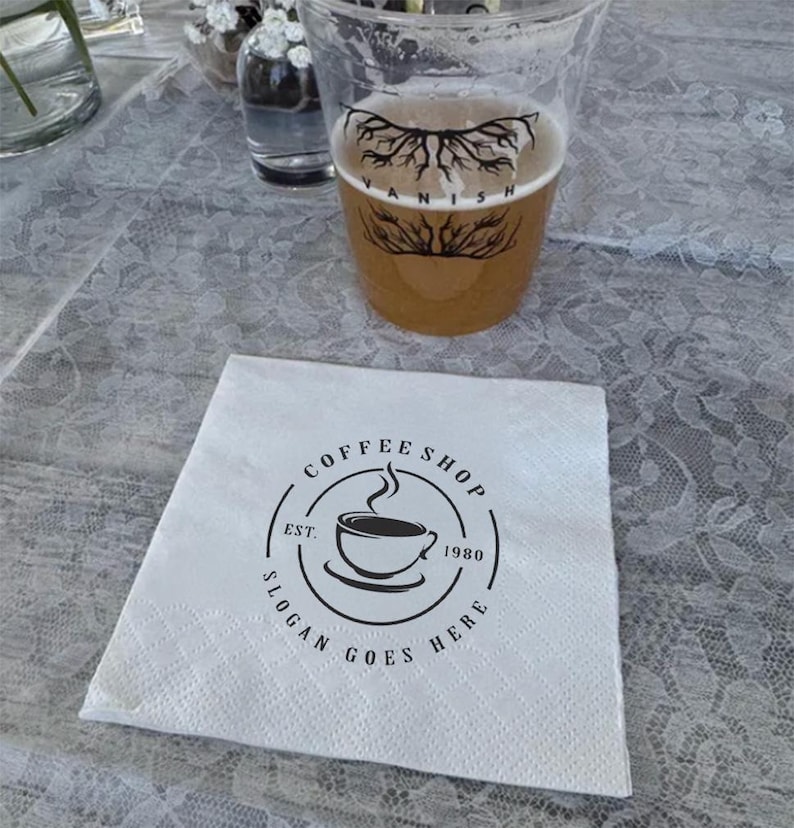 Custom Logo Napkins for Brand Advertising - Personalized Cocktail ...