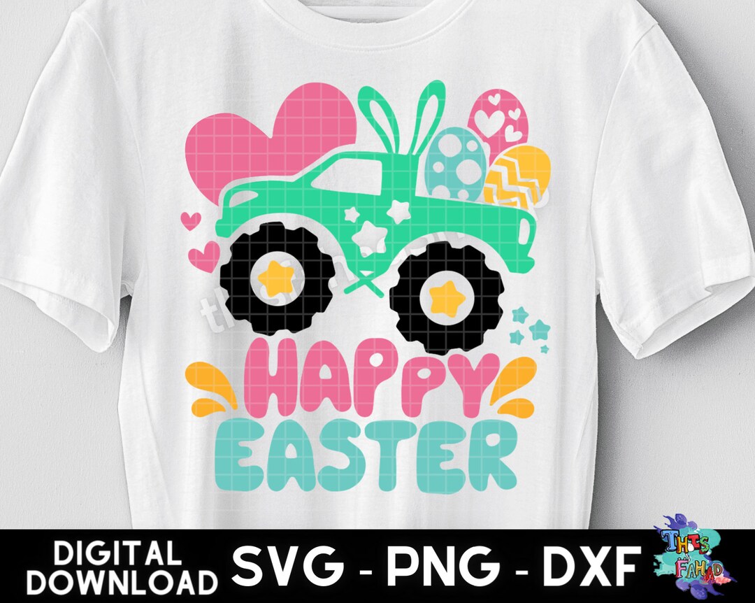 Easter Monster Truck Svg, Happy Easter SVG, Easter Eggs Truck Svg, Baby ...