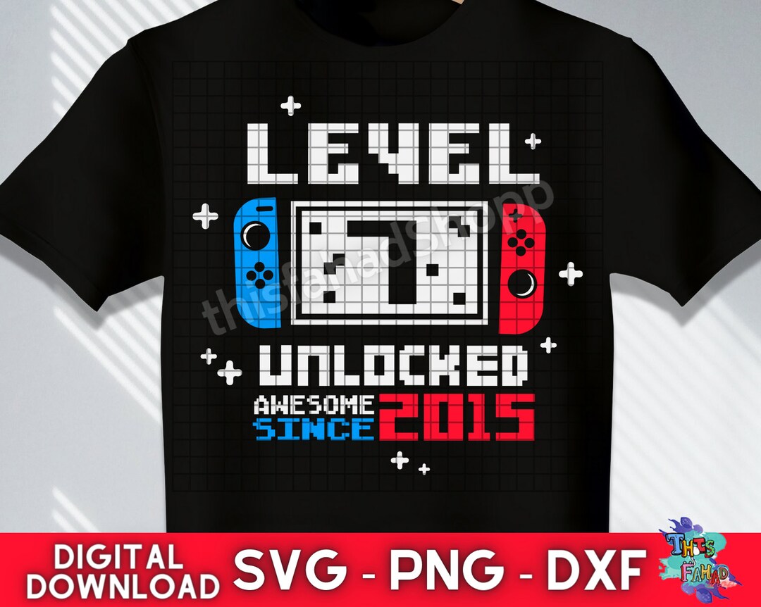 Level 7 Unlocked Svg, 7th Birthday Boy Gamer, 7 Years Old Gamer, Gamer ...