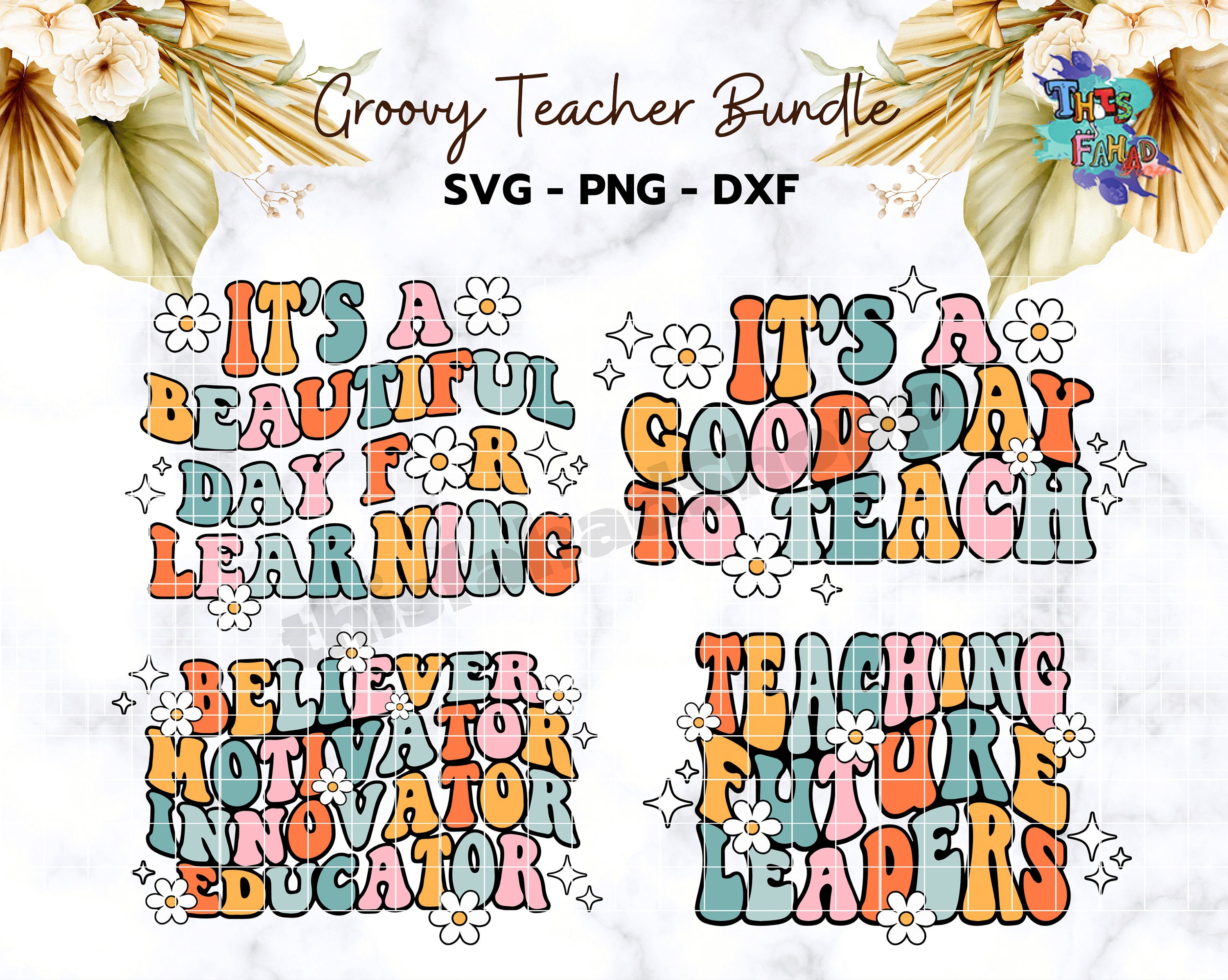 Groovy Teacher Retro SVG Bundle for Libbey 16oz Can Glass - Etsy