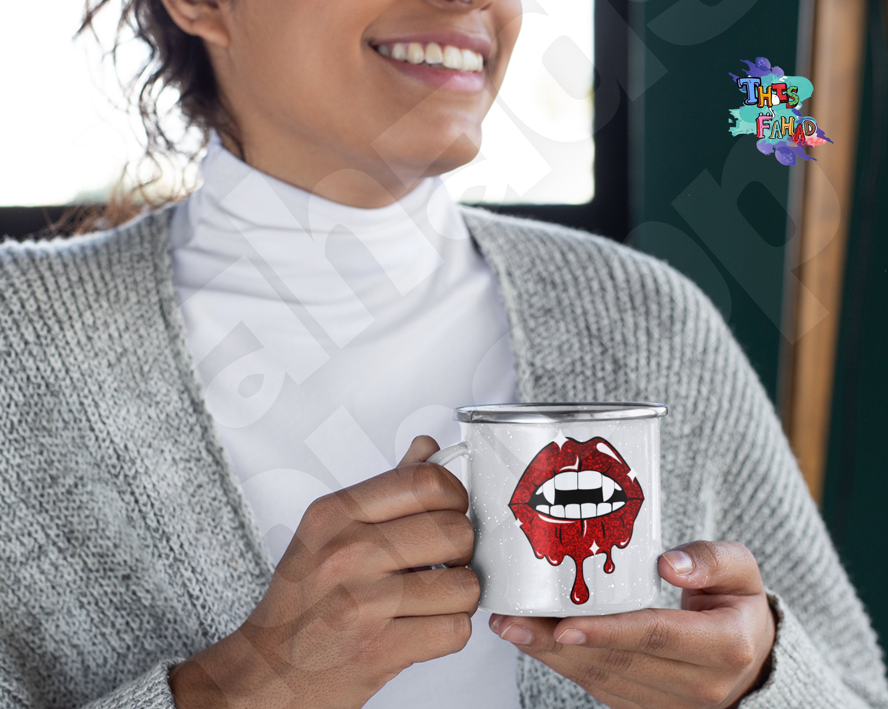 Vampire Bloody Lips Vampire Biting Lips Red Glitter Lips | Etsy