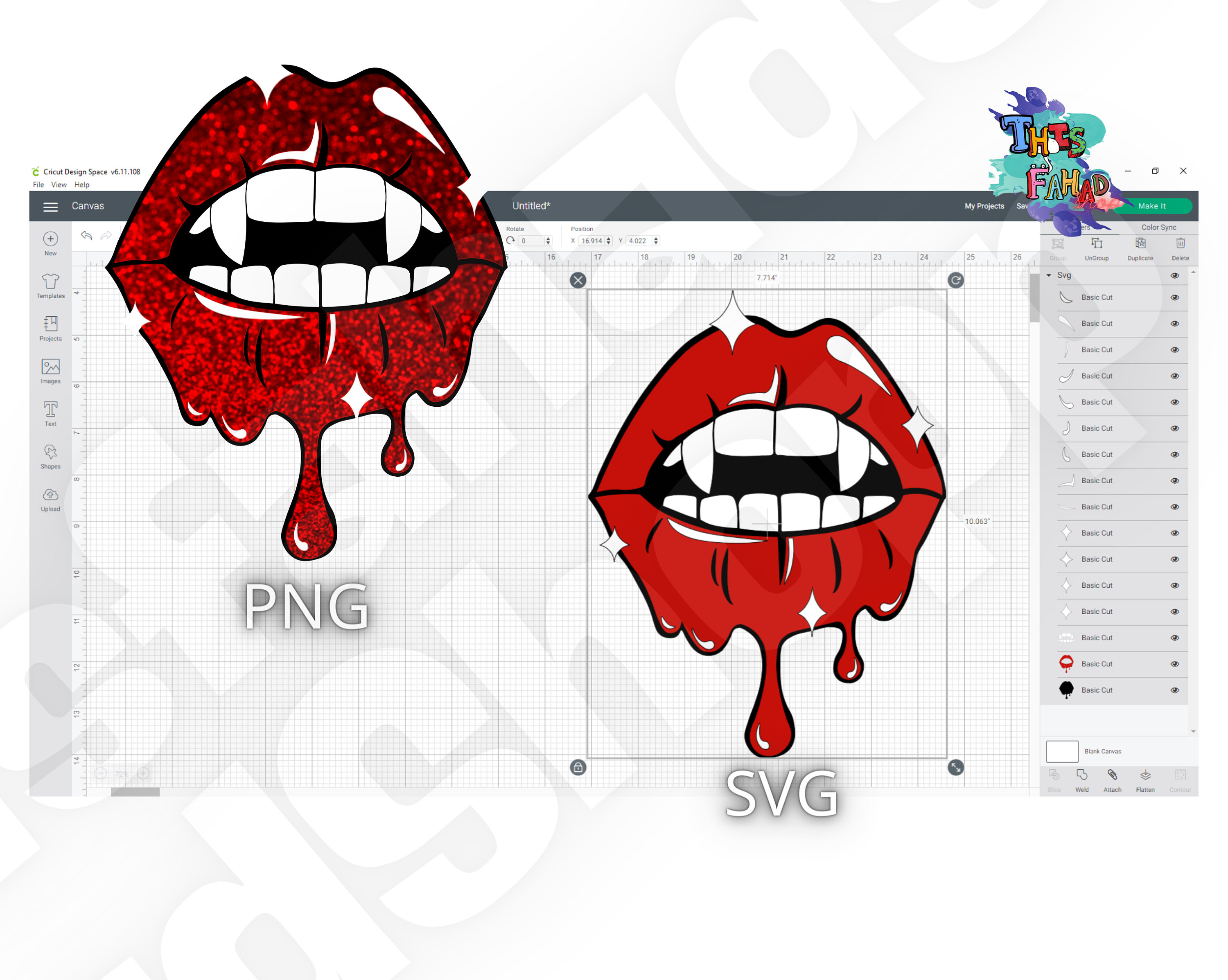 Vampire Bloody Lips Vampire Biting Lips Red Glitter Lips | Etsy