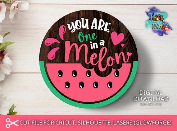 One in a Melon Svg Watermelon Svg Summer Svg Summertime | Etsy