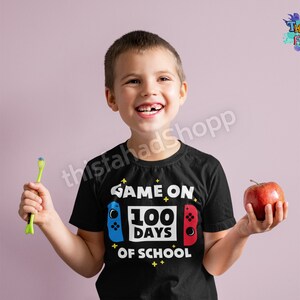 100 Days of School SVG, Game on 100 Days of School Svg, Boy Level 100 ...