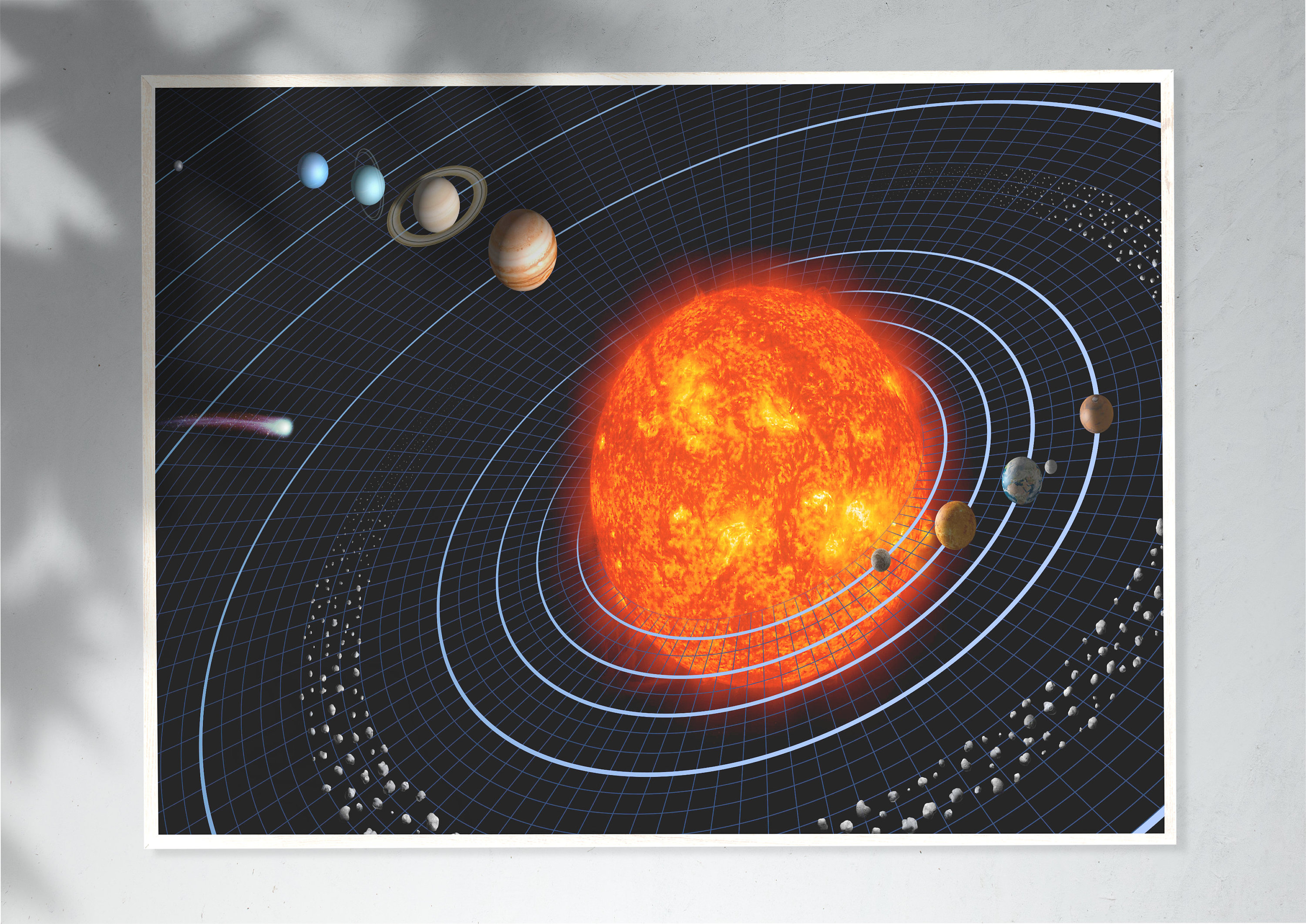 Solar System Astronomy Poster Illustration Print Wall Hanging Decor - Etsy