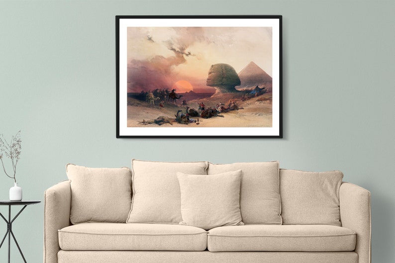 Approach of the Simoom Desert of Gizeh Illustration by David Roberts ...