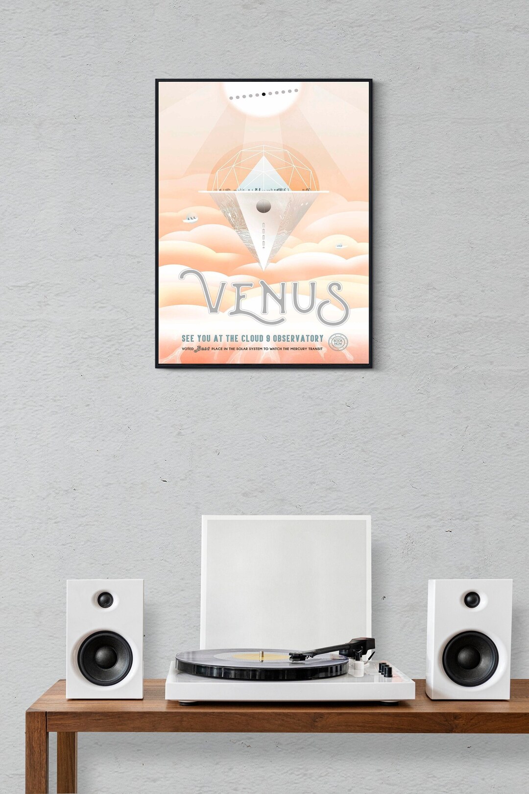 NASA Space Astronomy Venus Poster Illustration Print Wall Hanging Decor ...