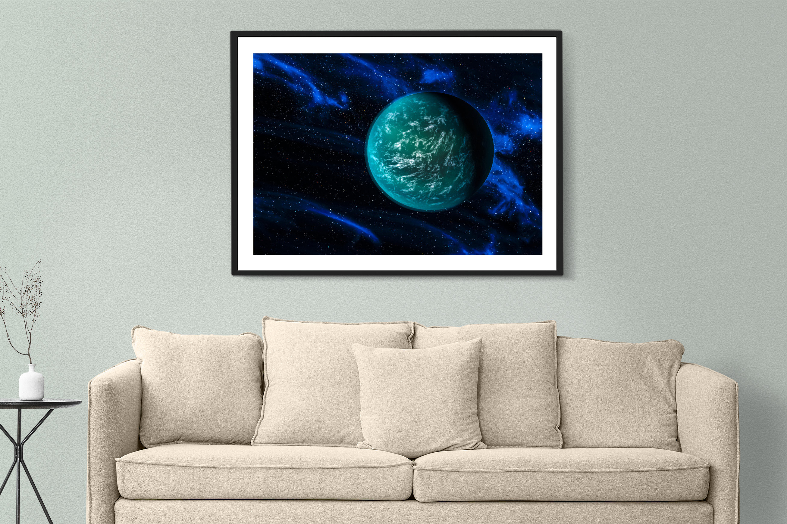 Planet Kepler-22b Space Poster Illustration Print Wall Hanging - Etsy