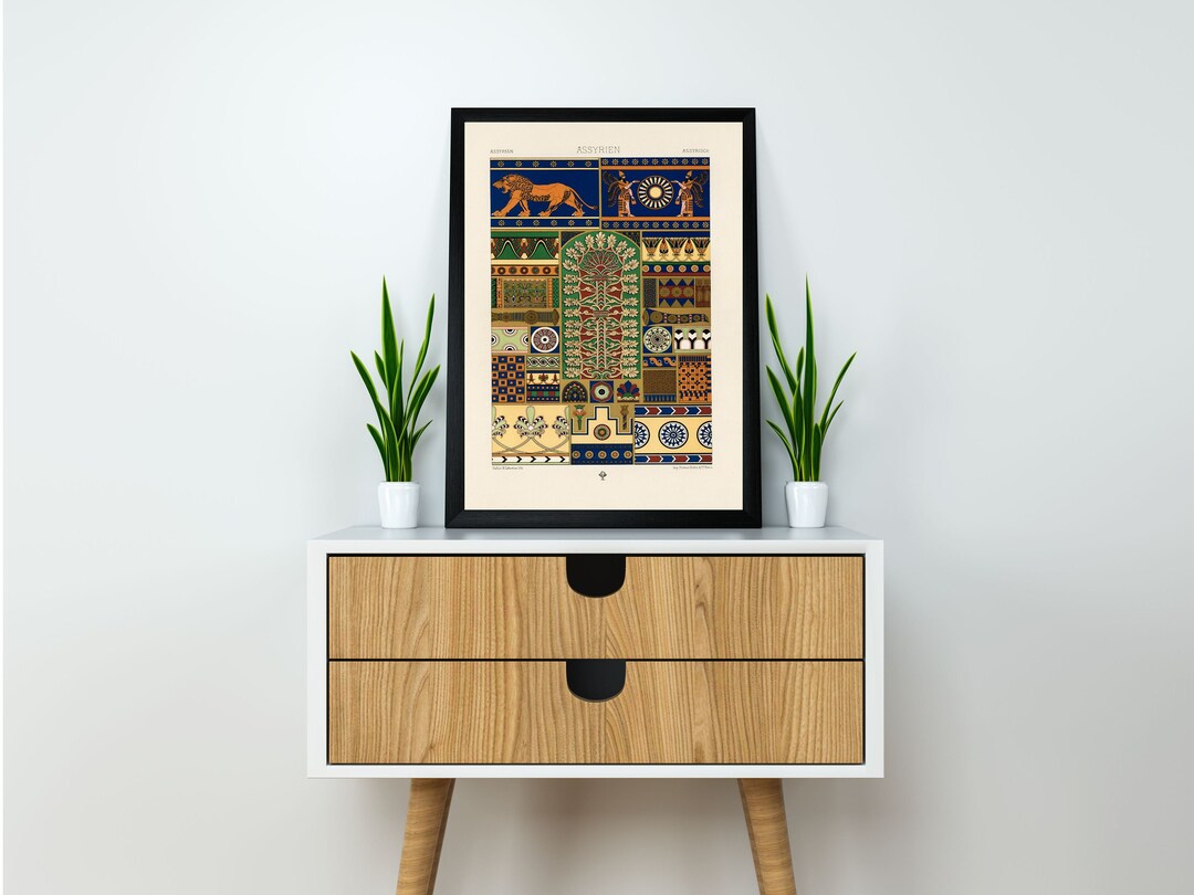 Assyrian Pattern From L'ornement Polychrome by Albert Racinet ...