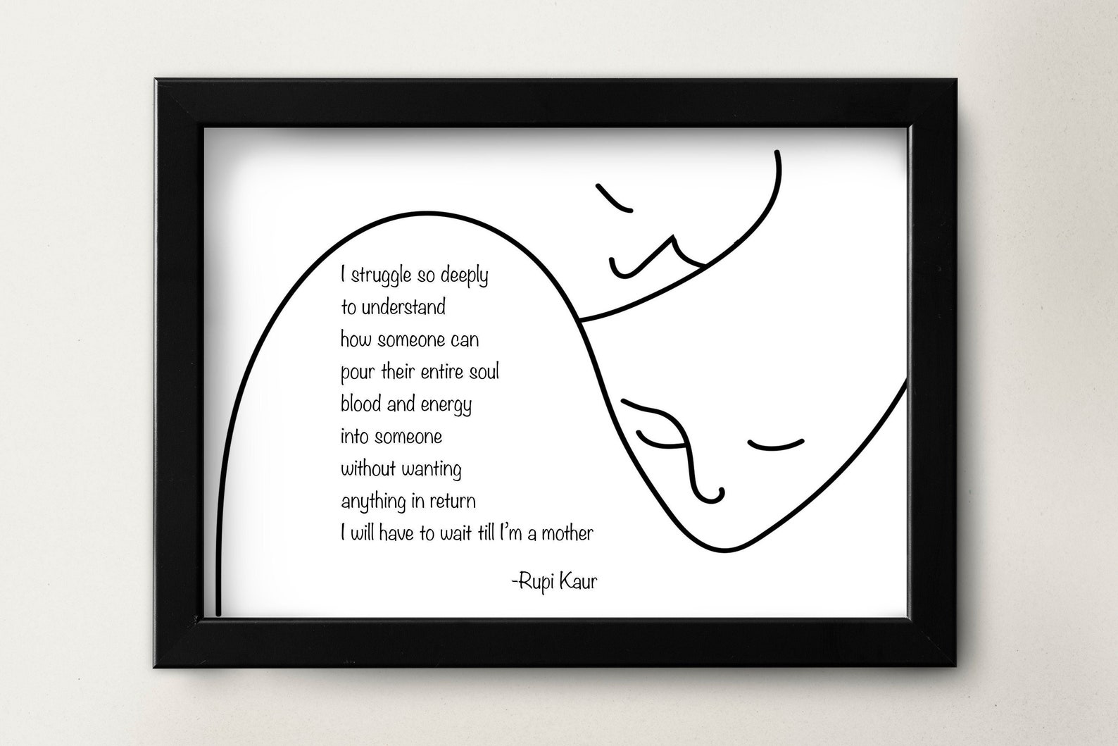 Rupi Kaur Poem, Mothers Day Gift, Poem for Mum, Gift for Mum, Gift From Children, Mum Birthday ...