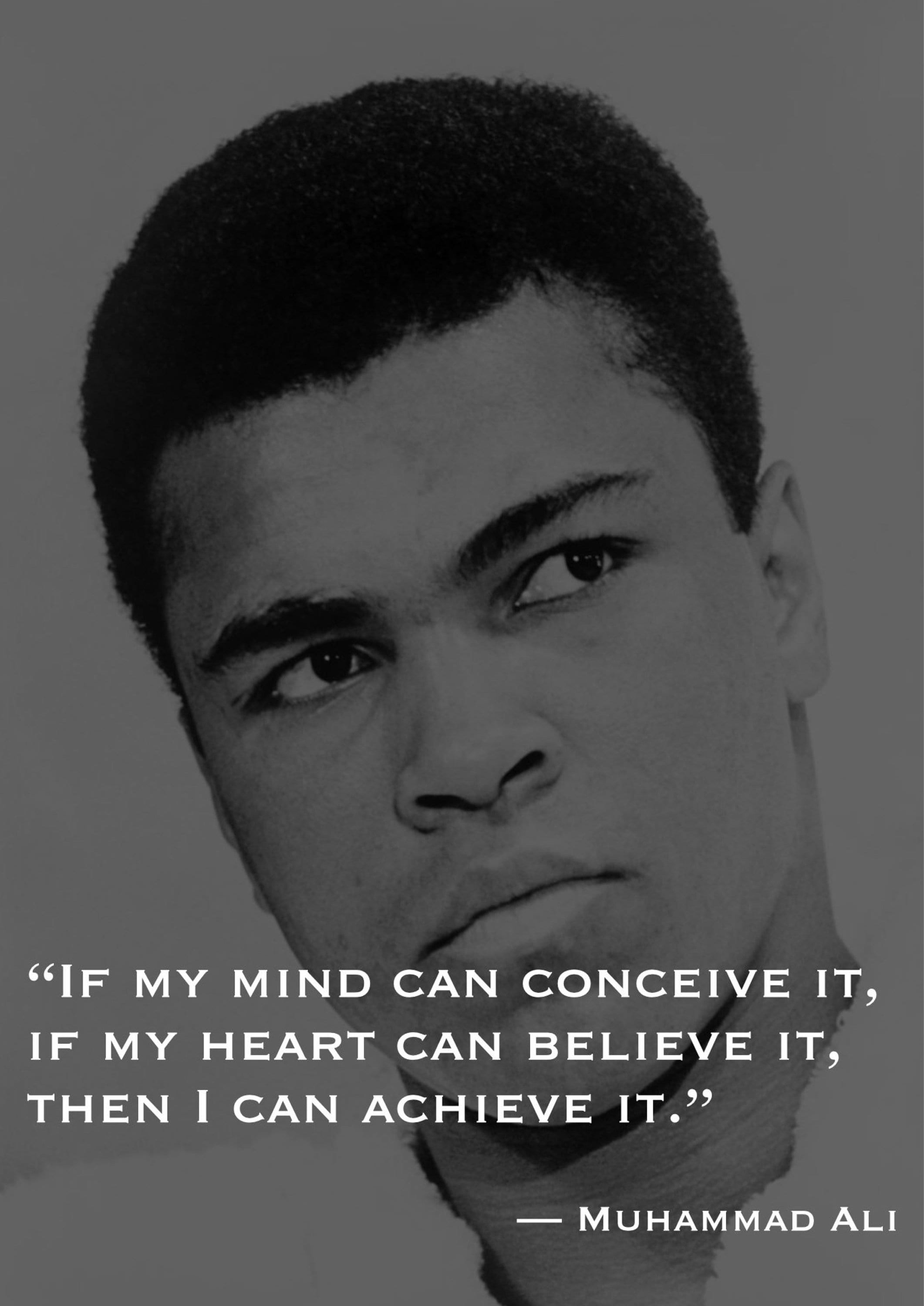 Muhammad Ali Quote Poster Print Motivational Wall Art Inspirational Art ...