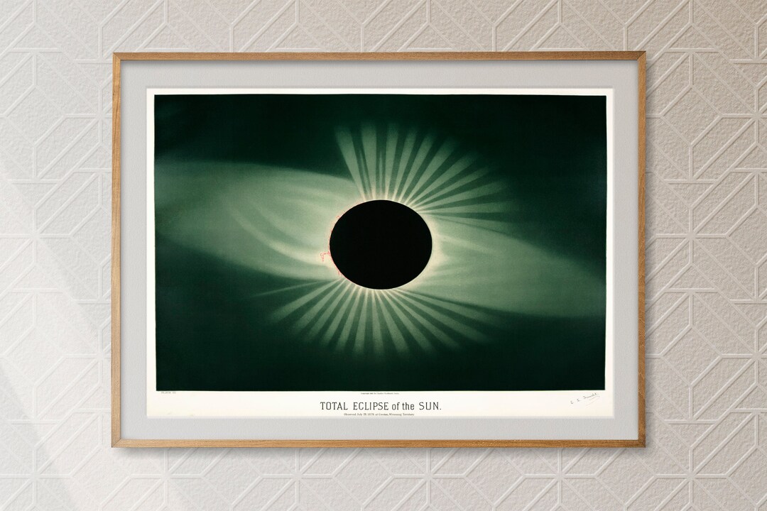 Total Eclipse of the Sun Poster Illustration Print Wall Hanging Decor ...