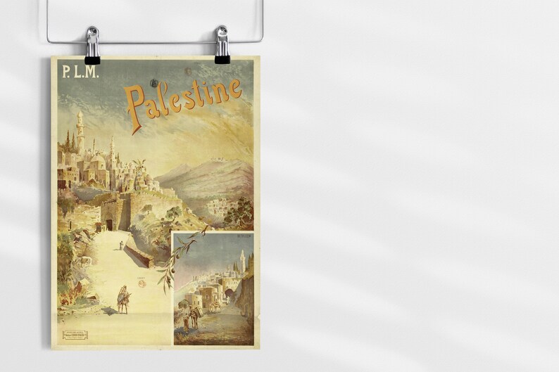 Vintage Palestine Poster Palestine Travel Poster Vintage Middle East ...