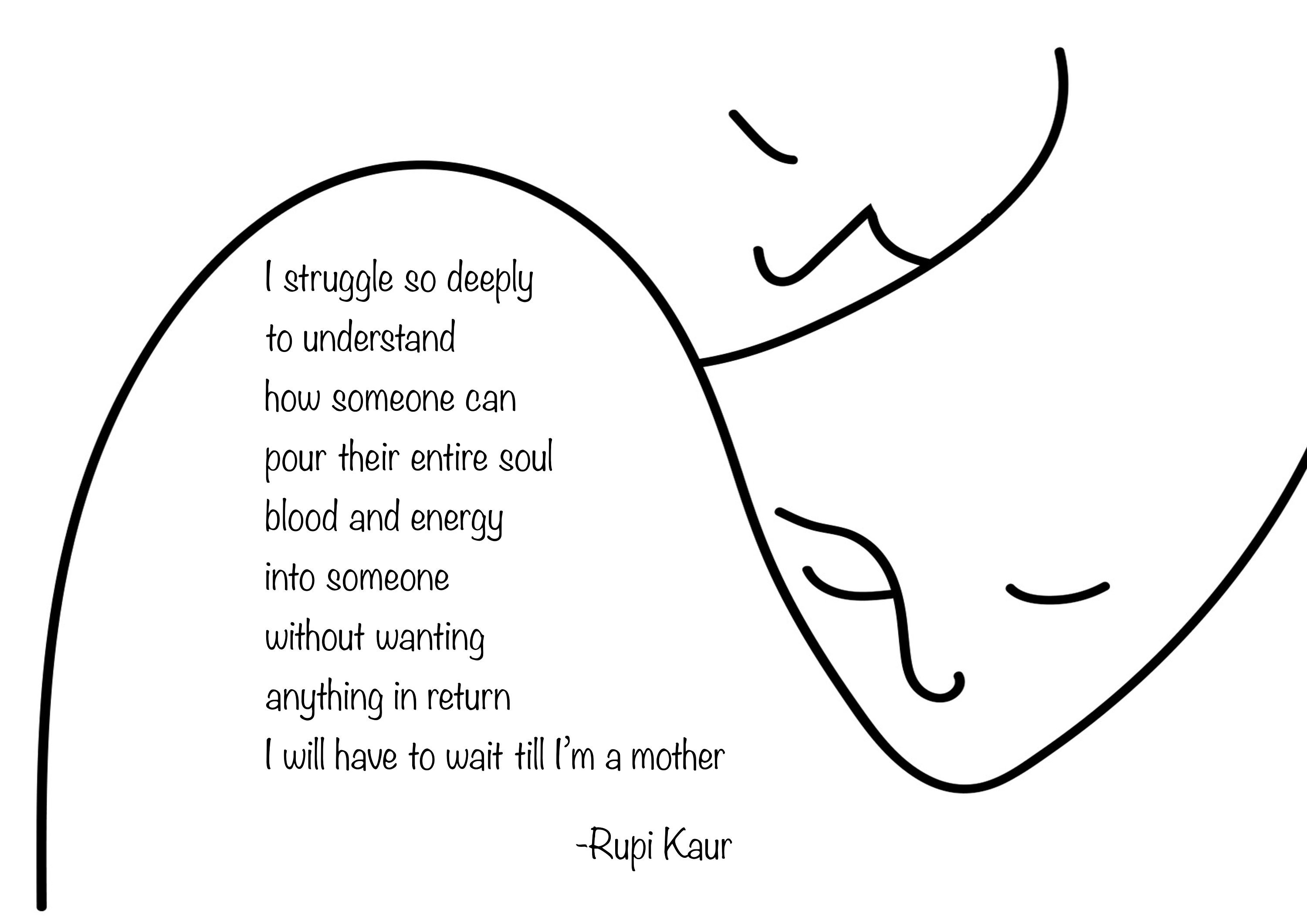 Rupi Kaur Poem, Mothers Day Gift, Poem for Mum, Gift for Mum, Gift From Children, Mum Birthday ...