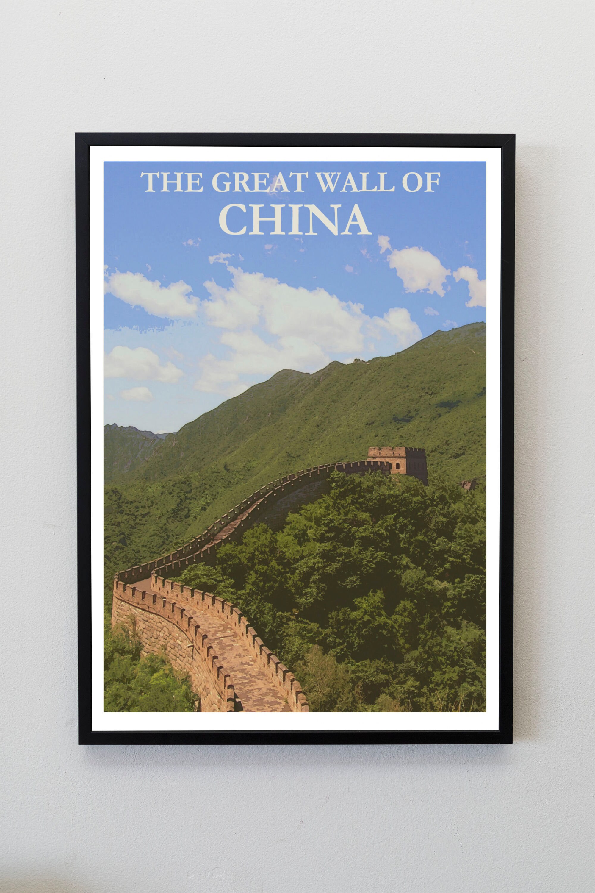 The Great Wall of China Travel Poster Landscape Architecture Print Wall ...