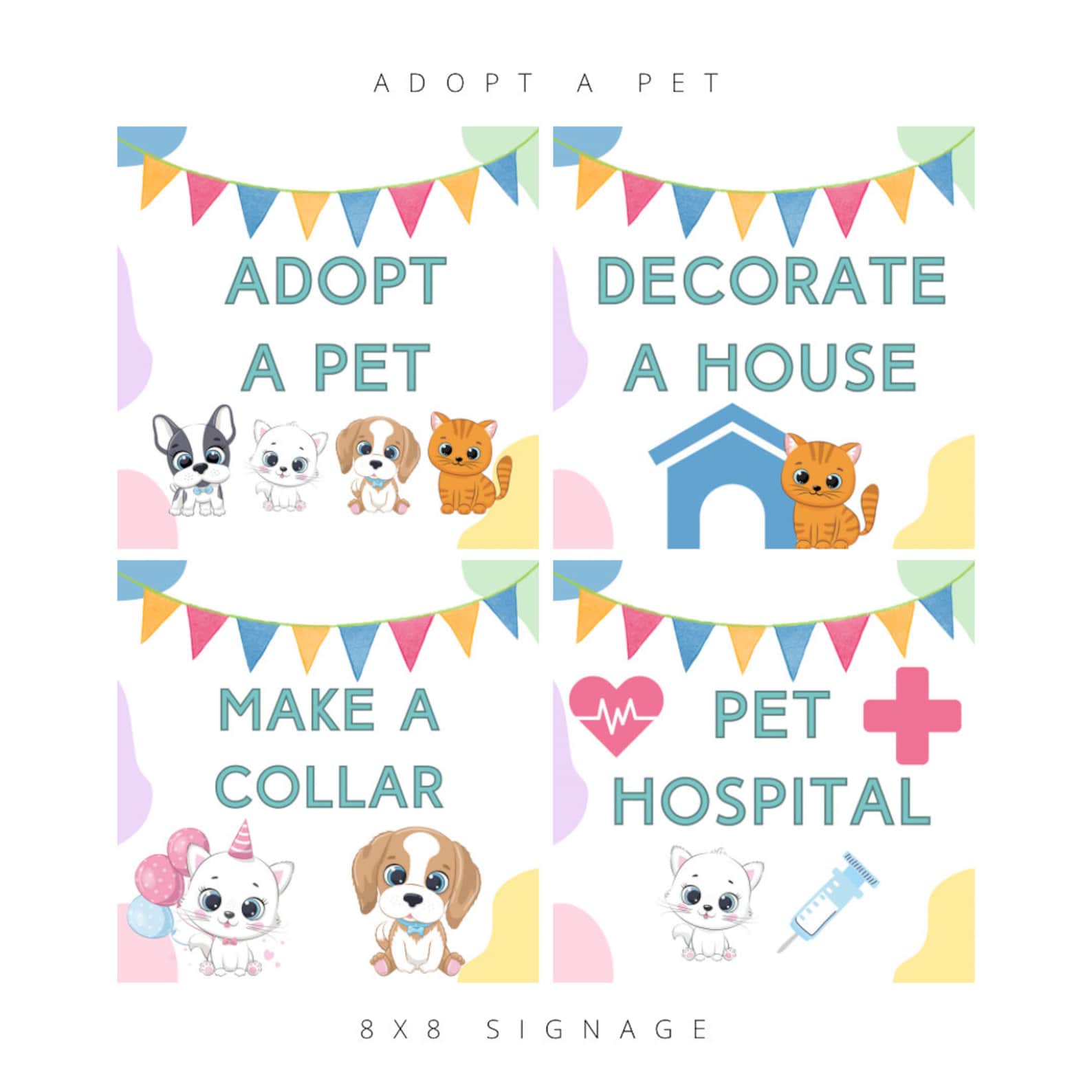 Adopt a Pet Party Printables - Etsy