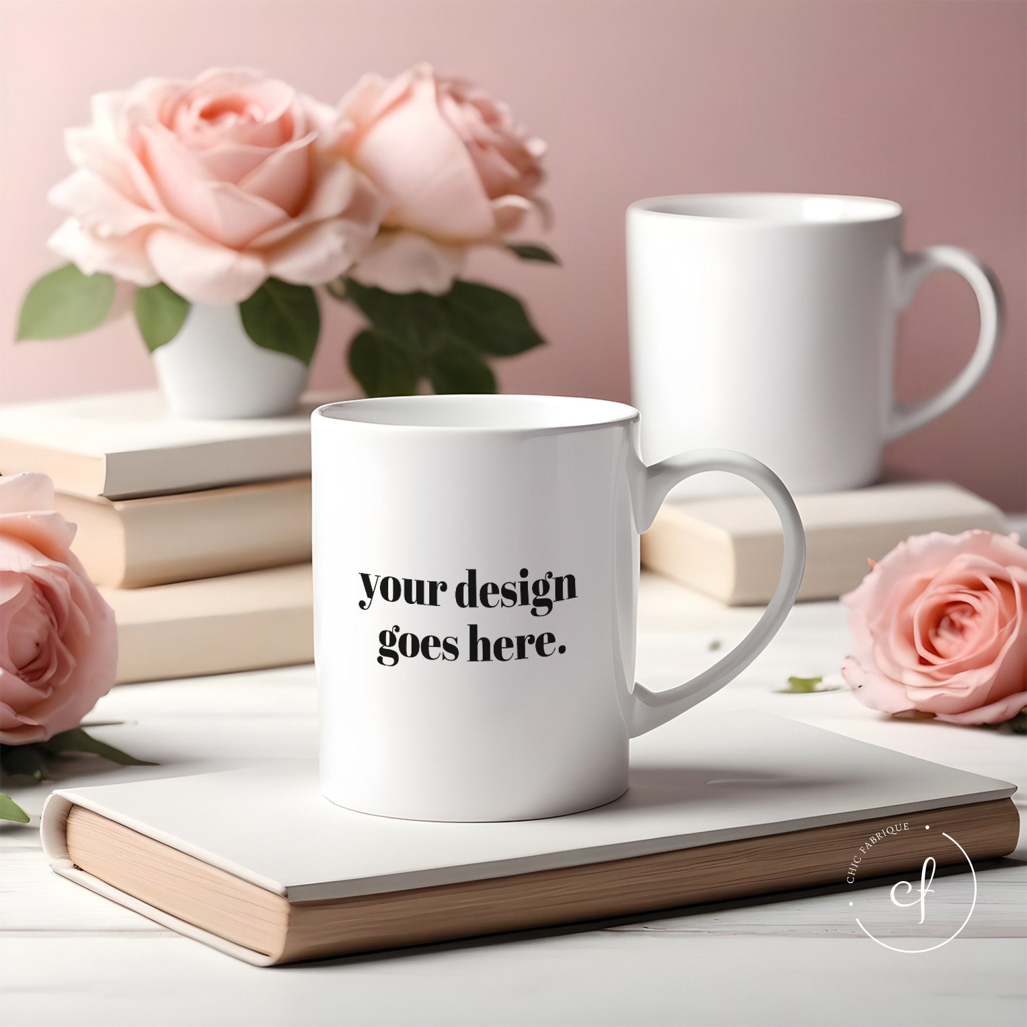 White Mug Mockup, Printify Mug Mockup, White Mug 11oz Mockup, PSD Figma Canva, Styled Stock ...