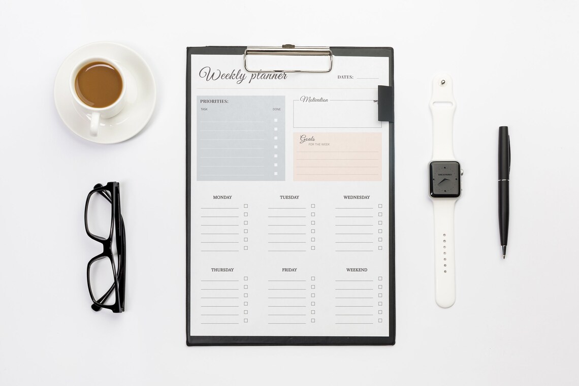 Productivity Weekly Planner Printable Art Plan Your Week High - Etsy