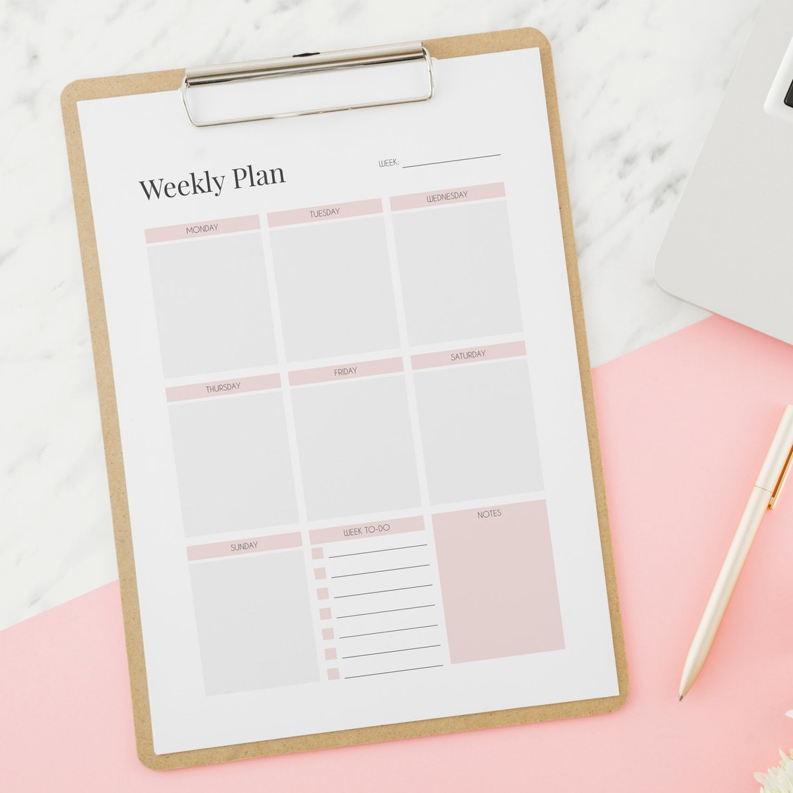 2023 Weekly Planner Printable and Digital Minimal Elegant One - Etsy