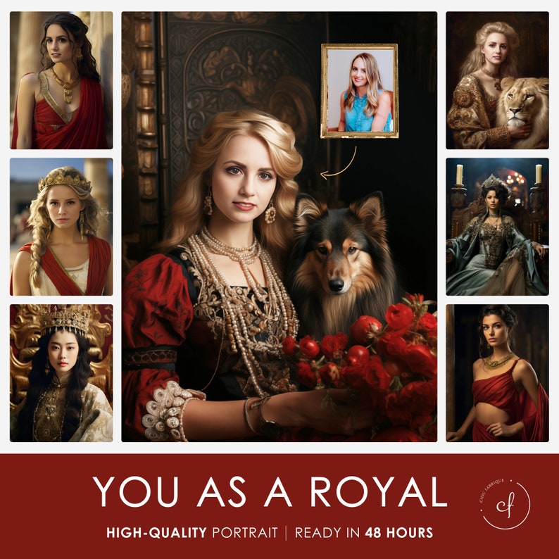 Personalized Royal Portrait From Photo, Personalized Gift-portrait ...