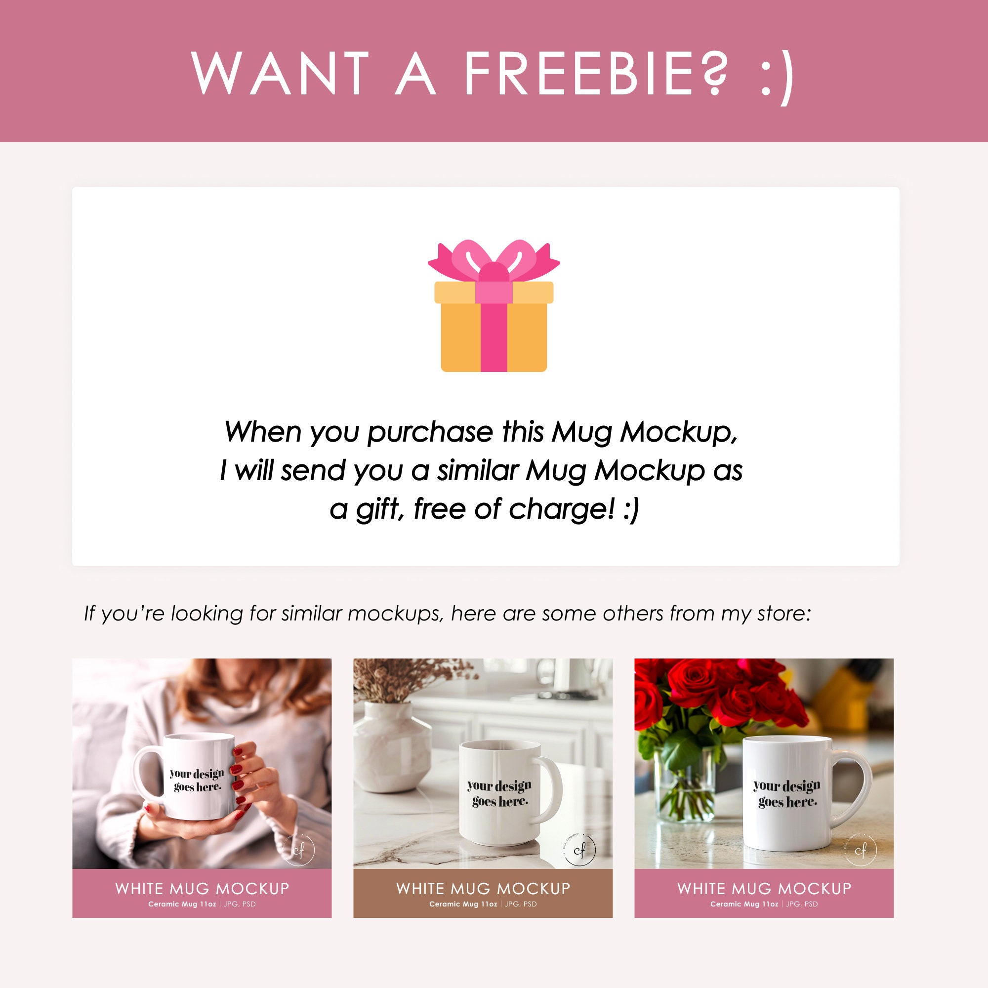 White Mug Mockup, Printify Mug Mockup, White Mug 11oz Mockup, PSD Figma Canva, Styled Stock ...