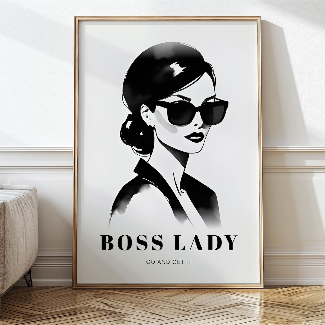 Women Female Boss Gift, Girl-boss Print, Girl-boss Wall Art Prints ...