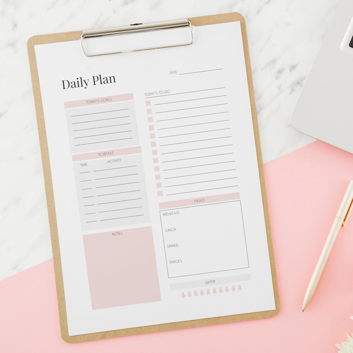 2023 Daily Planner Printable and Digital Minimal Elegant One - Etsy