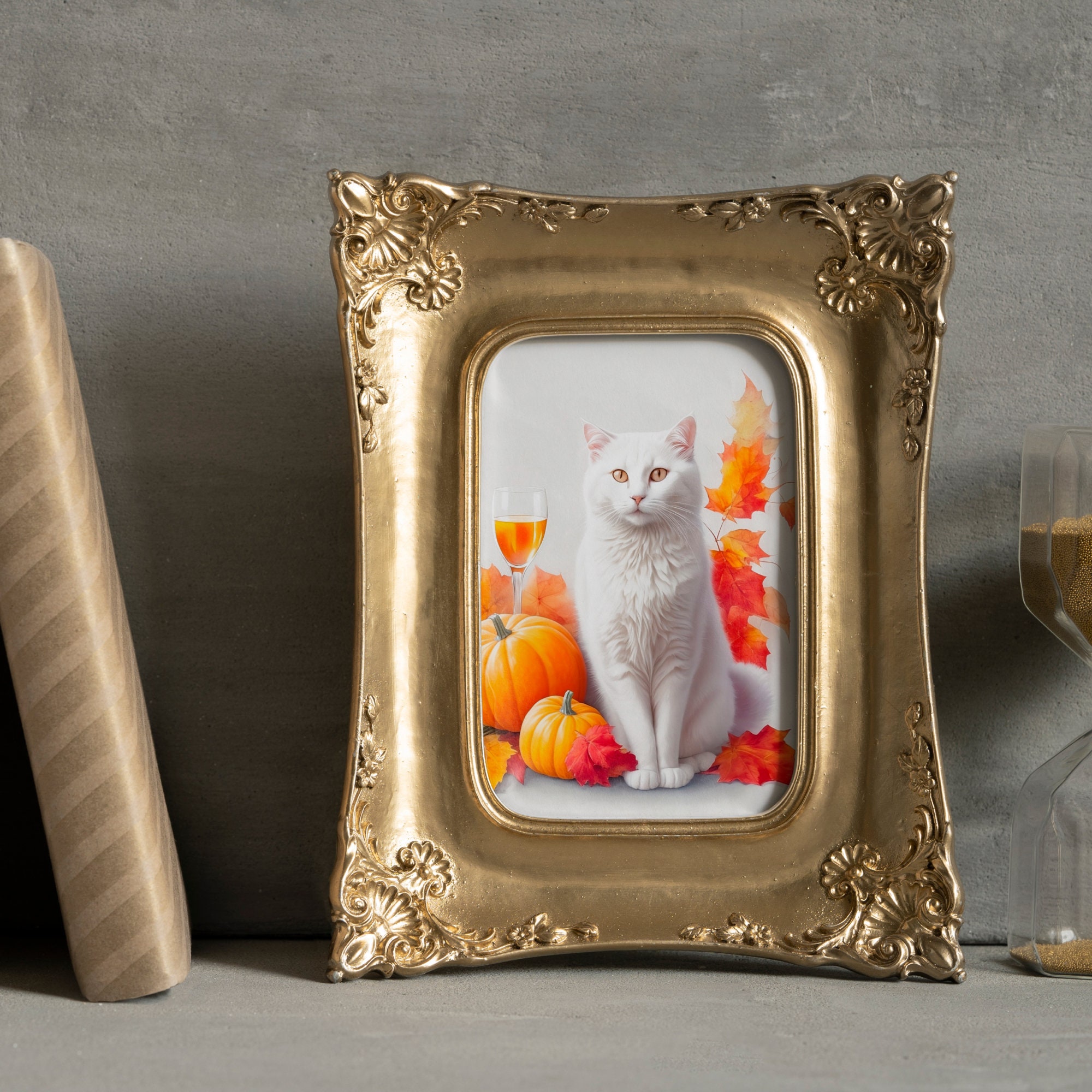 Halloween Cat Art Wall Printable Gift for Cat Lovers Cat - Etsy
