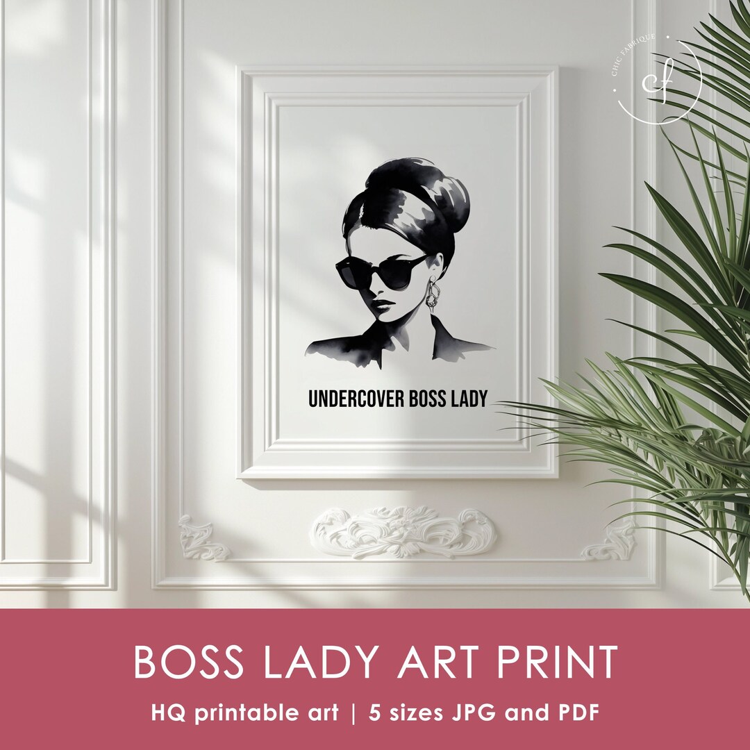 Women Female Boss Gift, Boss Babe Wall Art Printable, Lady Boss ...