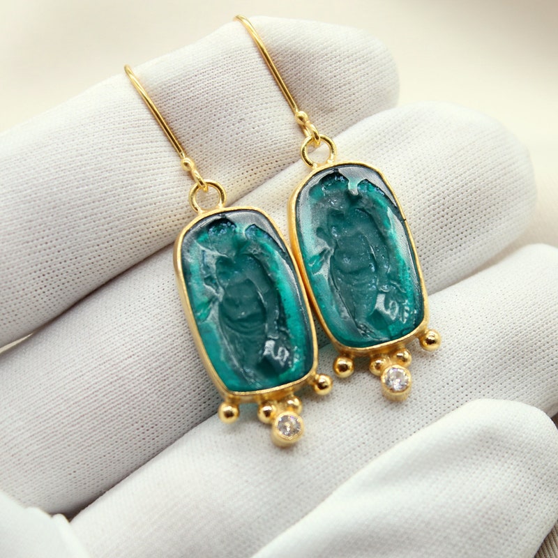 Intaglio Earrings - Etsy