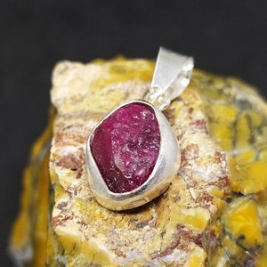 uncut ruby pendant