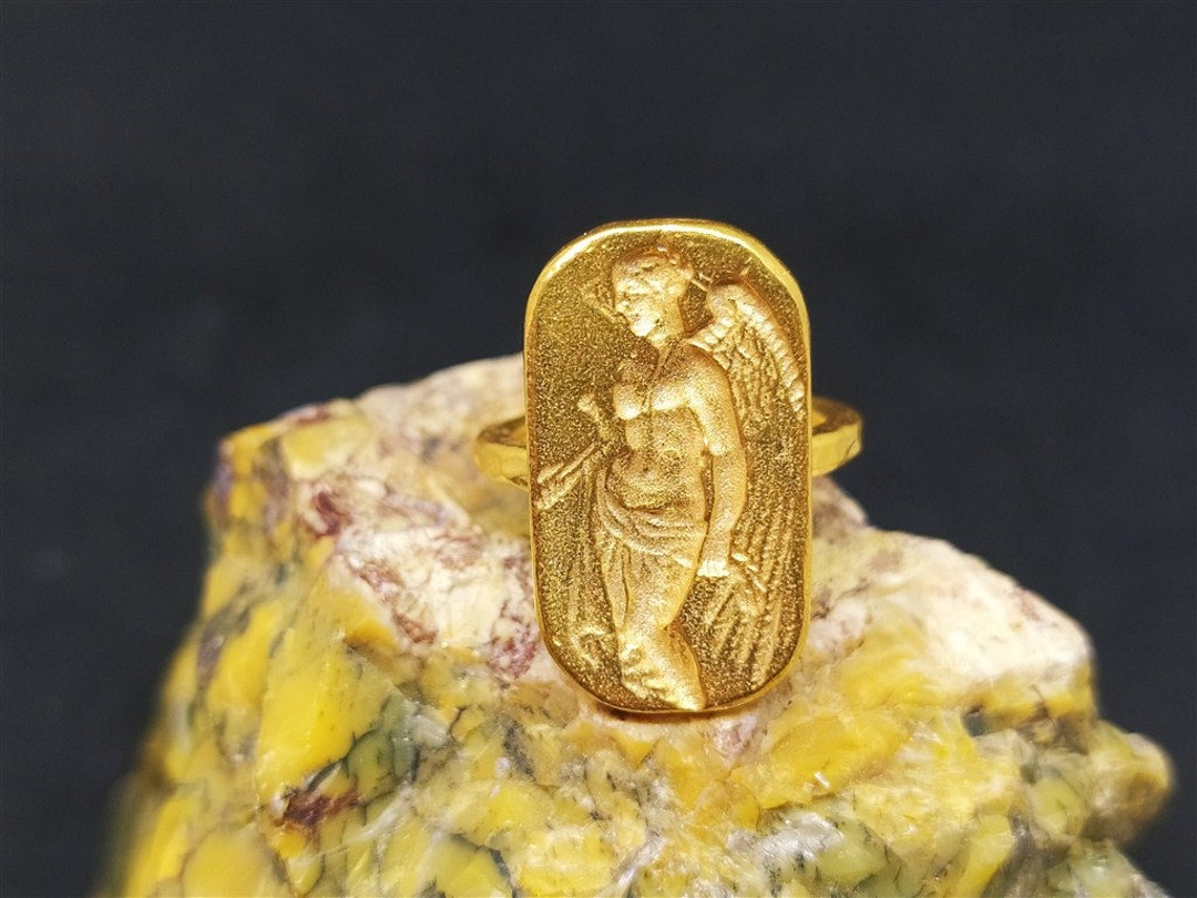 Handmade Aphrodite Ring, 925 Sterling Silver Gold Plated, Greek Goddess ...