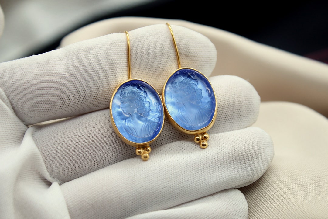 Greek Mythology Intaglio Silver Earrings: A Timeless Handmade Jewelry ...