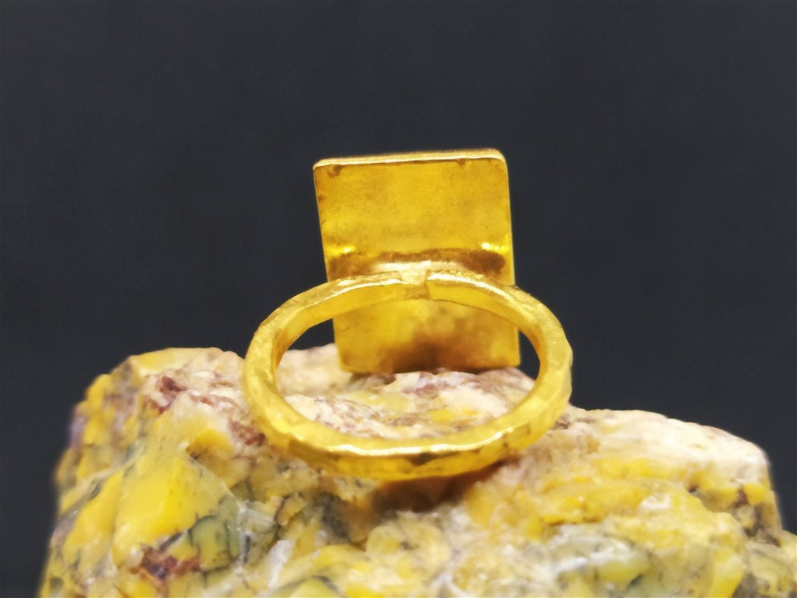 Signet Ring Roman Coin Sterling Silver Ring 24k Gold Over Coin Ring ...