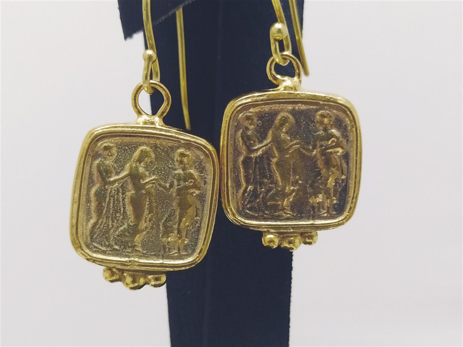 Three Human Earring Roman Coin Earrings Silver 925K Sterling Silver ...