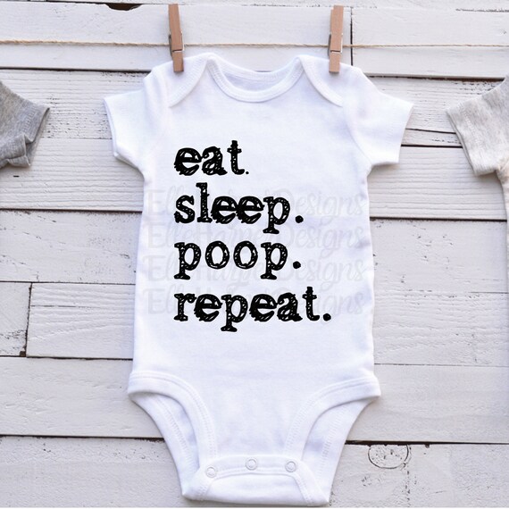 Eat Sleep Poop Repeat baby infant SVG PDF Png Pdf Dxf | Etsy